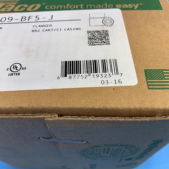 Taco 009-BF5-J Circulating Pump Cast Iron with Bronze Cartridge – Tool Tech Direct